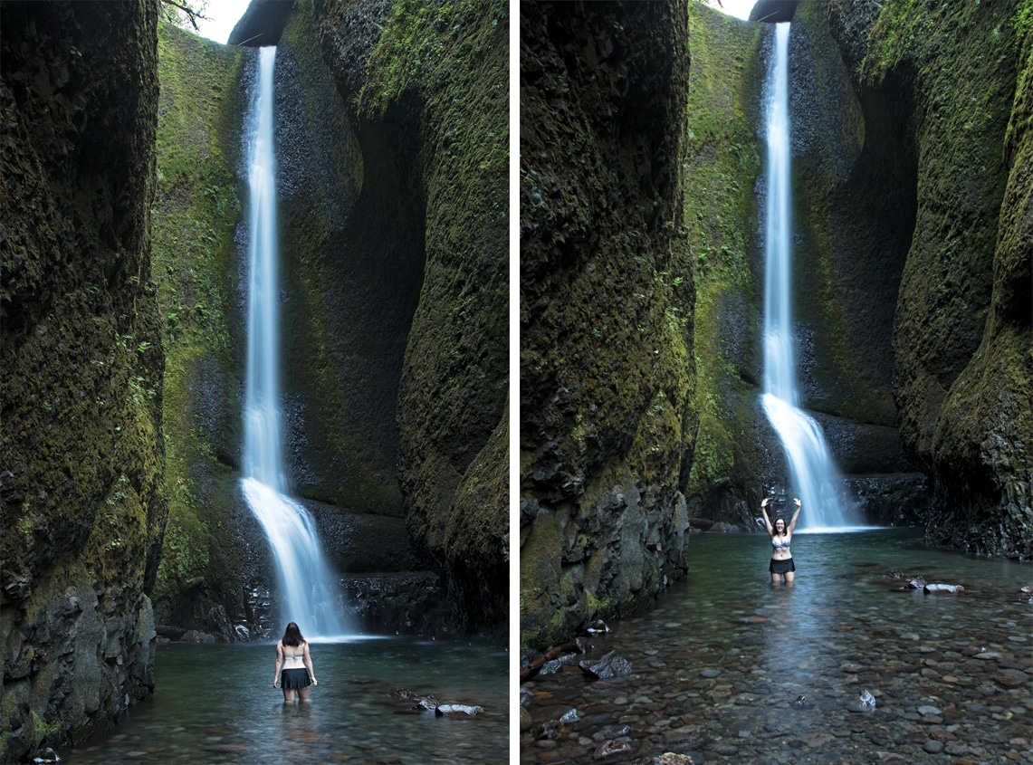 Scrambling & Shivering to Oregon's Lower Oneonta Falls - Trailing Away